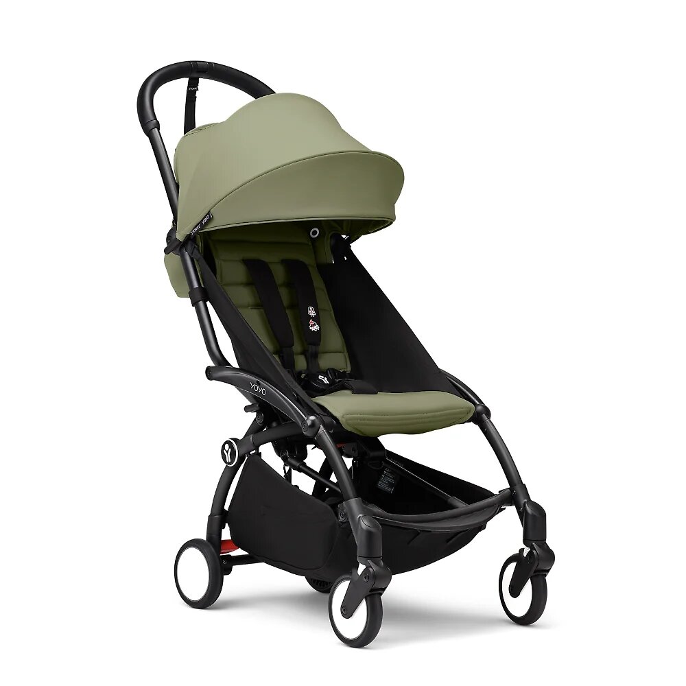 Прогулочная коляска Stokke YOYO 3 Black 6+, цвет Olive (Оливковый), артикул производителя 646002 / 646411