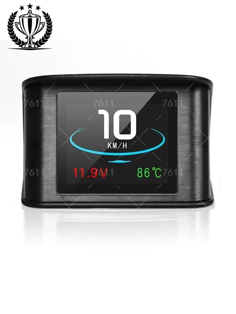 Бортовой компьютер для автомобиля, отображение скорости 10 км/ч, температуры 86 C, 11.9В