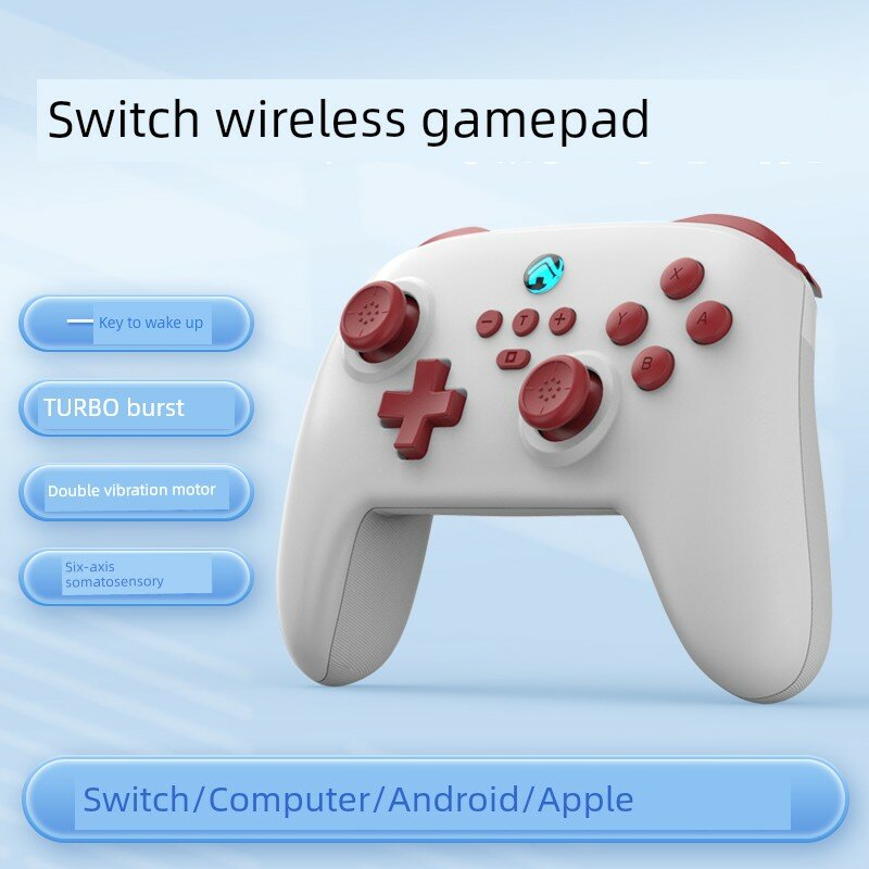 S11 беспроводной игровой контроллер для Nintendo Switch, iPad, Android, Steam и ПК, белый с красным
