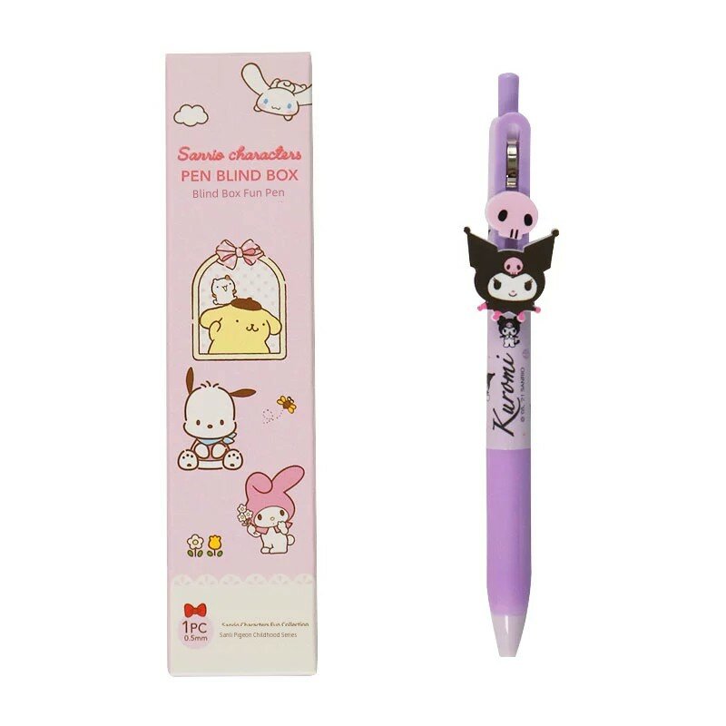 Гелевая ручка MINISO Sanrio в стиле Blind Box: Cinnamoroll, Kuromi – милые и забавные черные гелевые ручки Назначенный