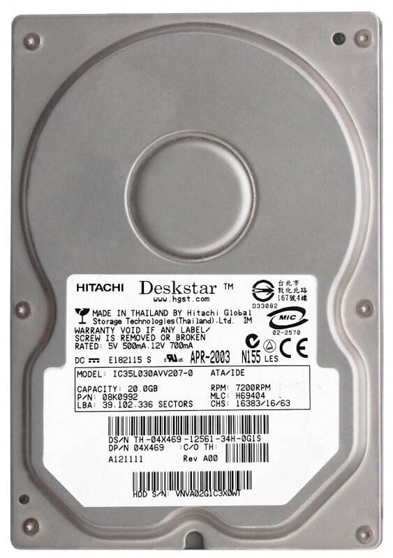 Жесткий диск Dell 07N9211 30GB IDE 3,5" HDD