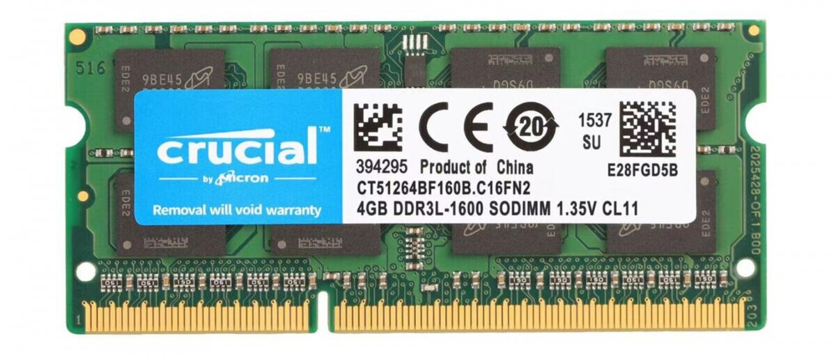 Оперативная память Crucial CT51264BF160B. C16FN2 DDRIII 4Gb