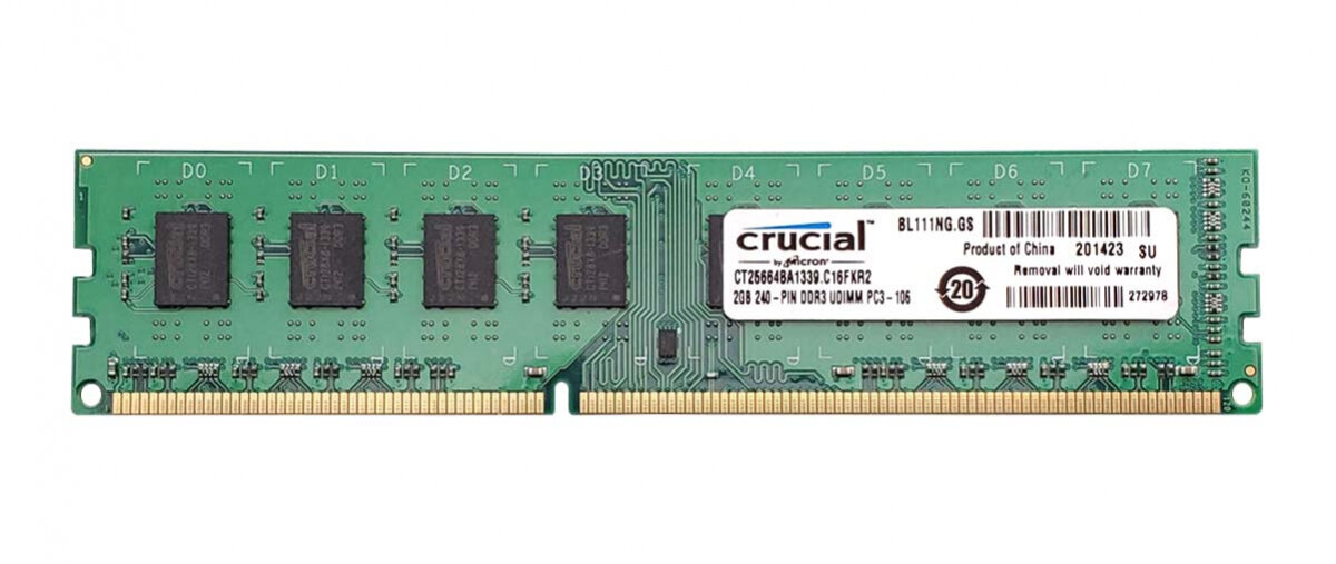 Оперативная память Crucial CT25664BA1339. C16FKR2 DDRIII 2GB