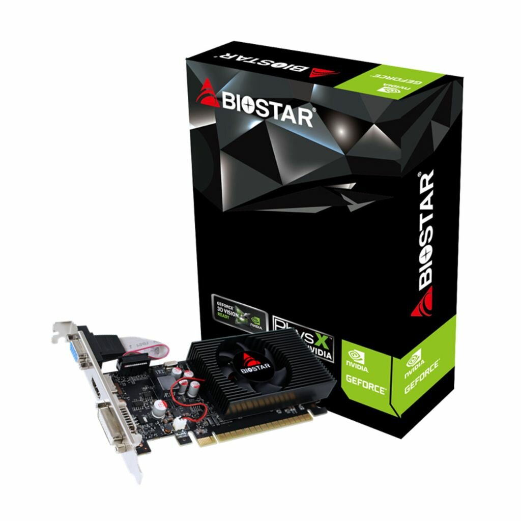 Видеокарта Biostar PCI-E GT730-4Gb D3 LP (GF108) NVIDIA GeForce GT 730 4Gb 128bit GDDR3 700/1333 DVIx1 HDMIx1 CRTx1 HDCP Ret low profile