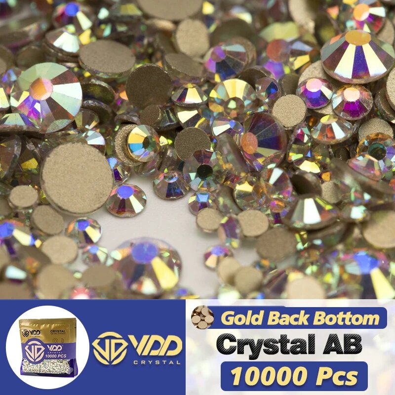 Стразы VDD Crystal AB, 10000 шт, цвет 055