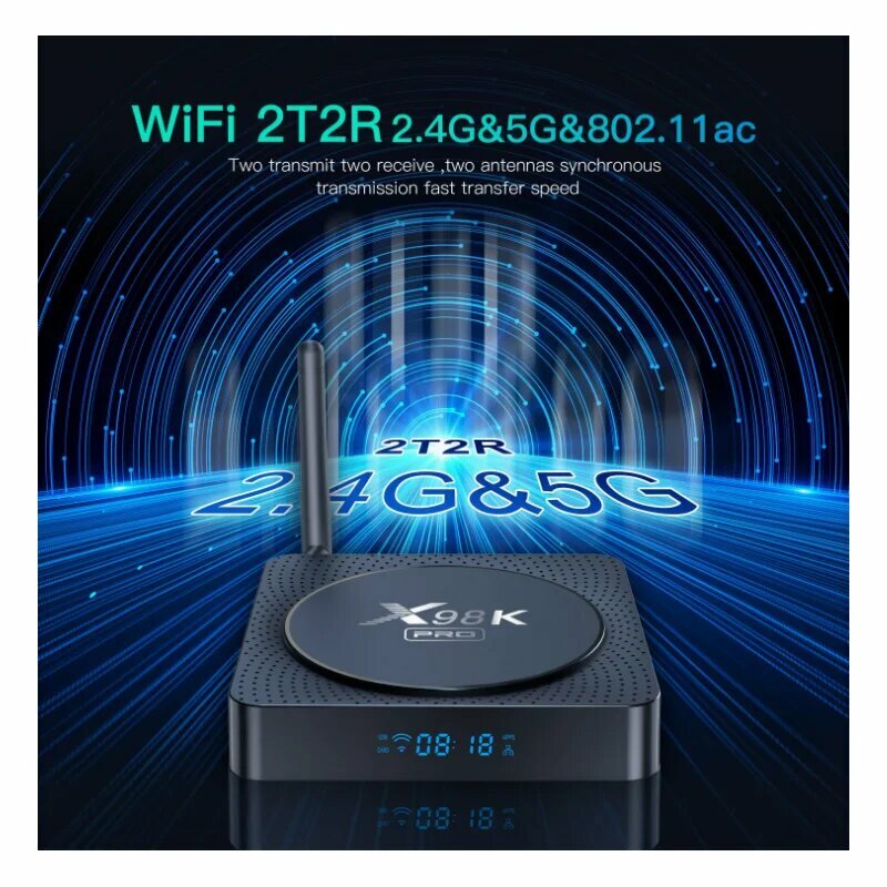 X96 X98K Pro Android 11 ТВ-приставка 4ГБ/32ГБ, EU Plug