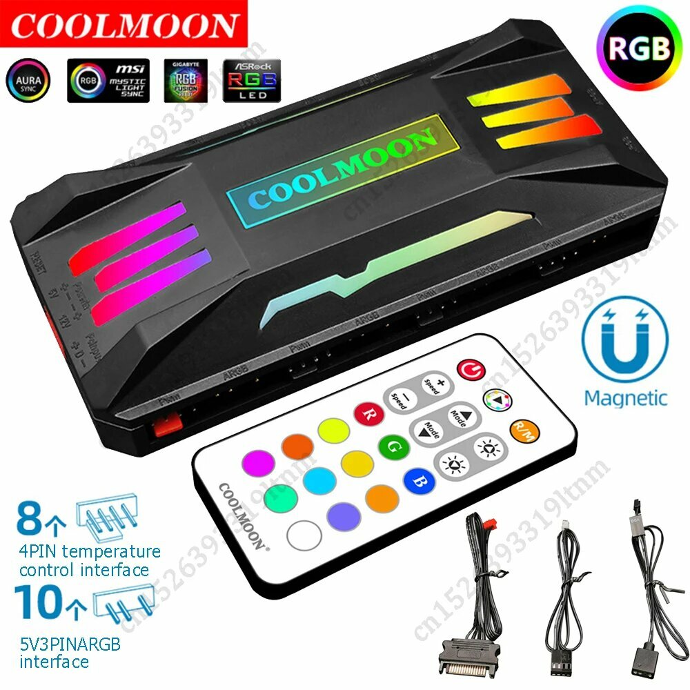 COOLMOON контроллер ARGB 3 IN 1 Black ARGB — фото 1