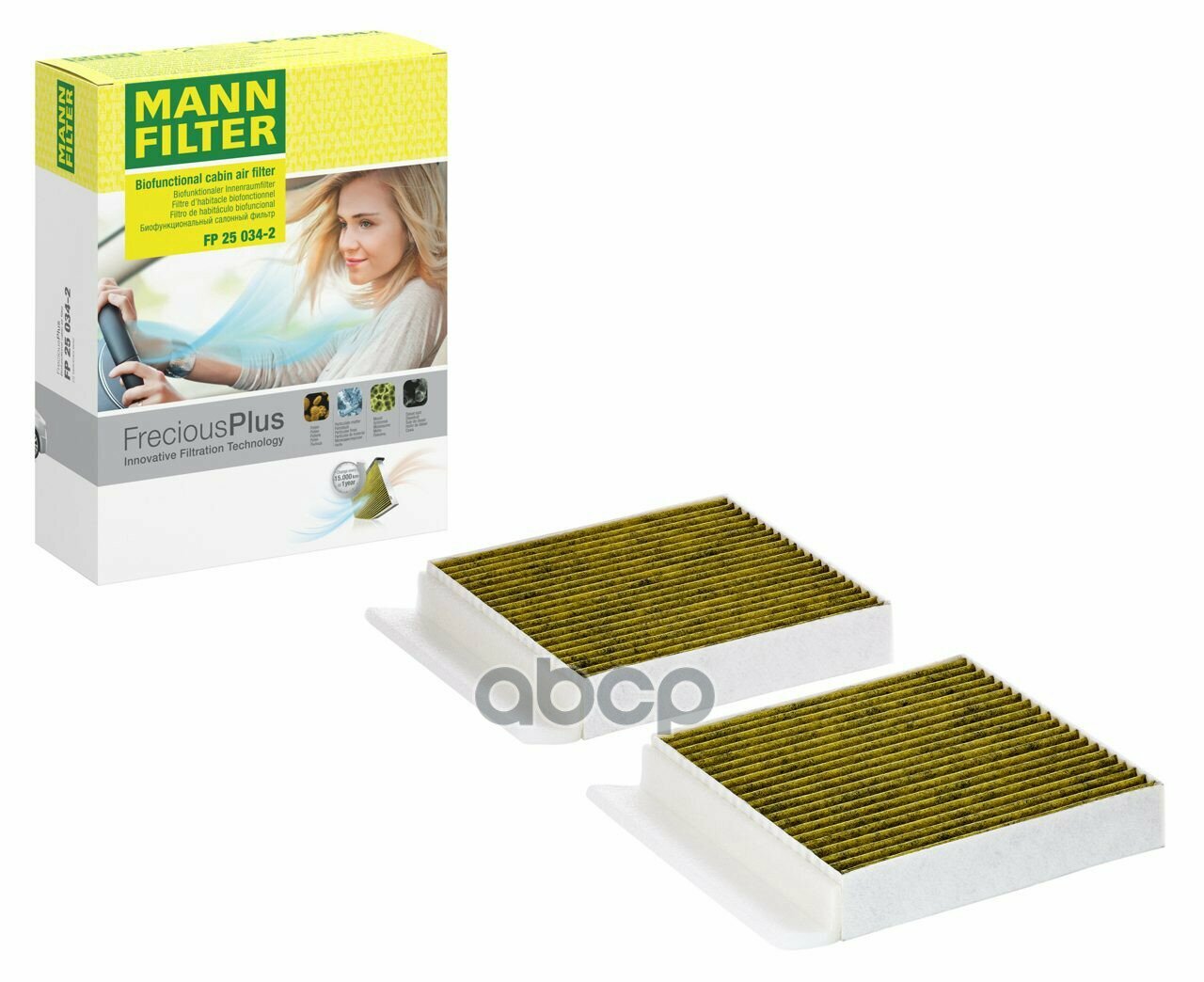 Фильтр салона угольный MANN-FILTER арт. FP250342