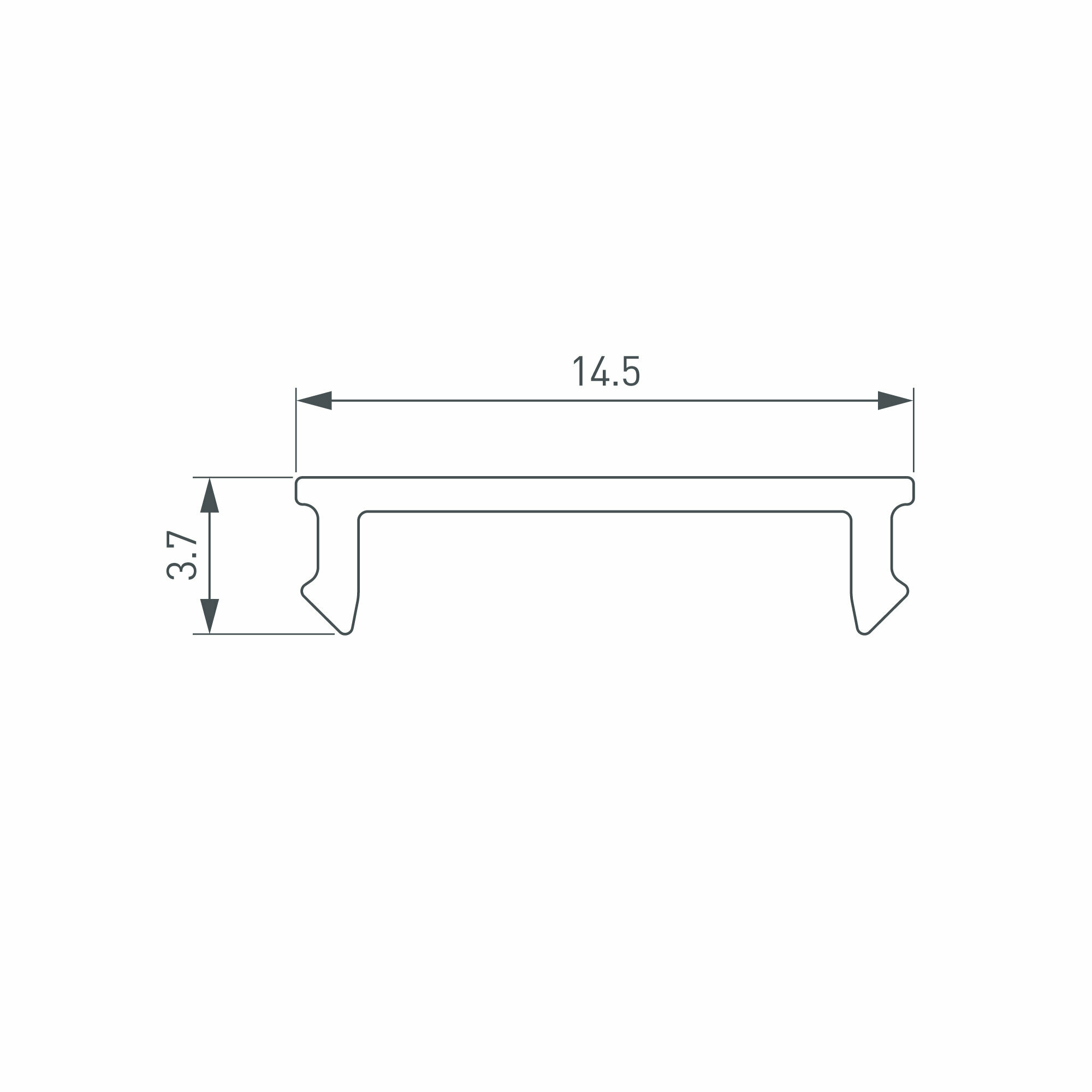 Экран для профиля для светодиодной ленты Arlight Экран SL-KANT-H18-2000 FLAT OPAL (Arlight, Пластик), 2м