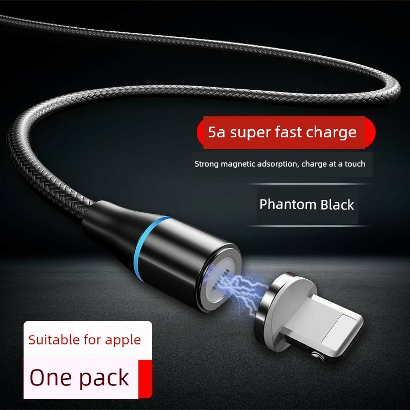 2 метра черный магнитный кабель с разъемом Apple MagSafe для iPhone 14/13, USB-C к MagSafe
