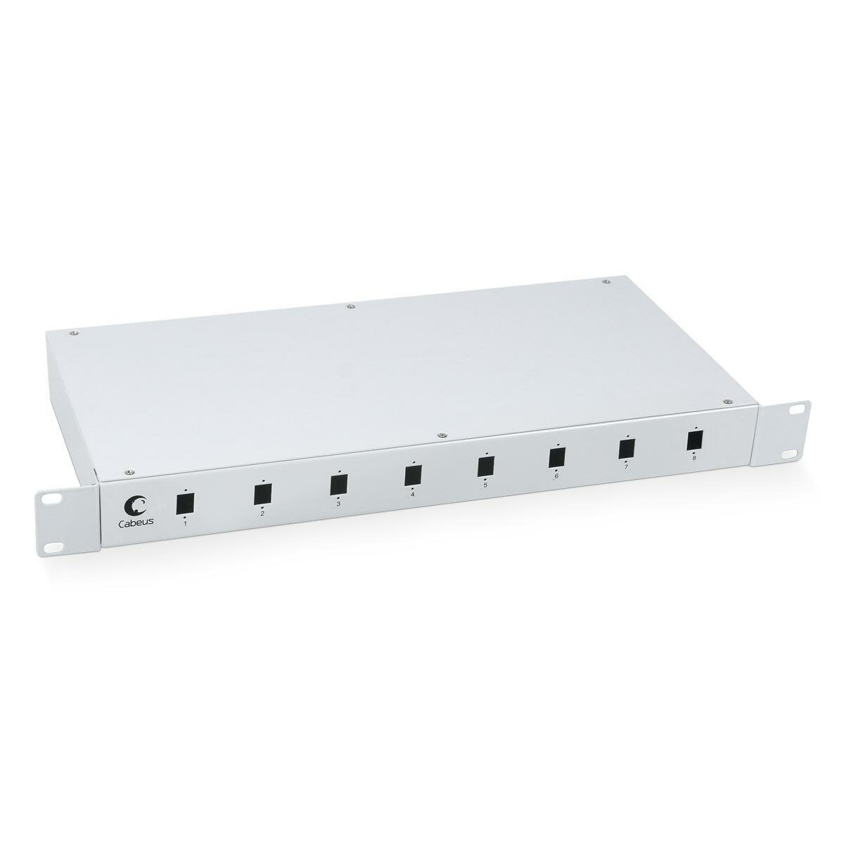 Cabeus FO-19-8SC Кросс бокс оптический 19" на 8 SC (LC duplex) со сплайс пластиной и КДЗС