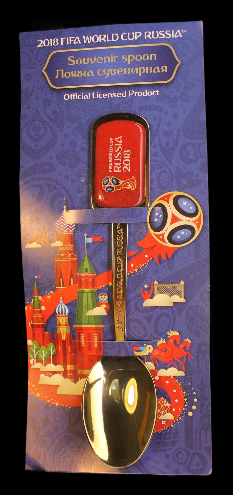 Ложка сувенирная FIFA World Cup 2018 Эмблема red