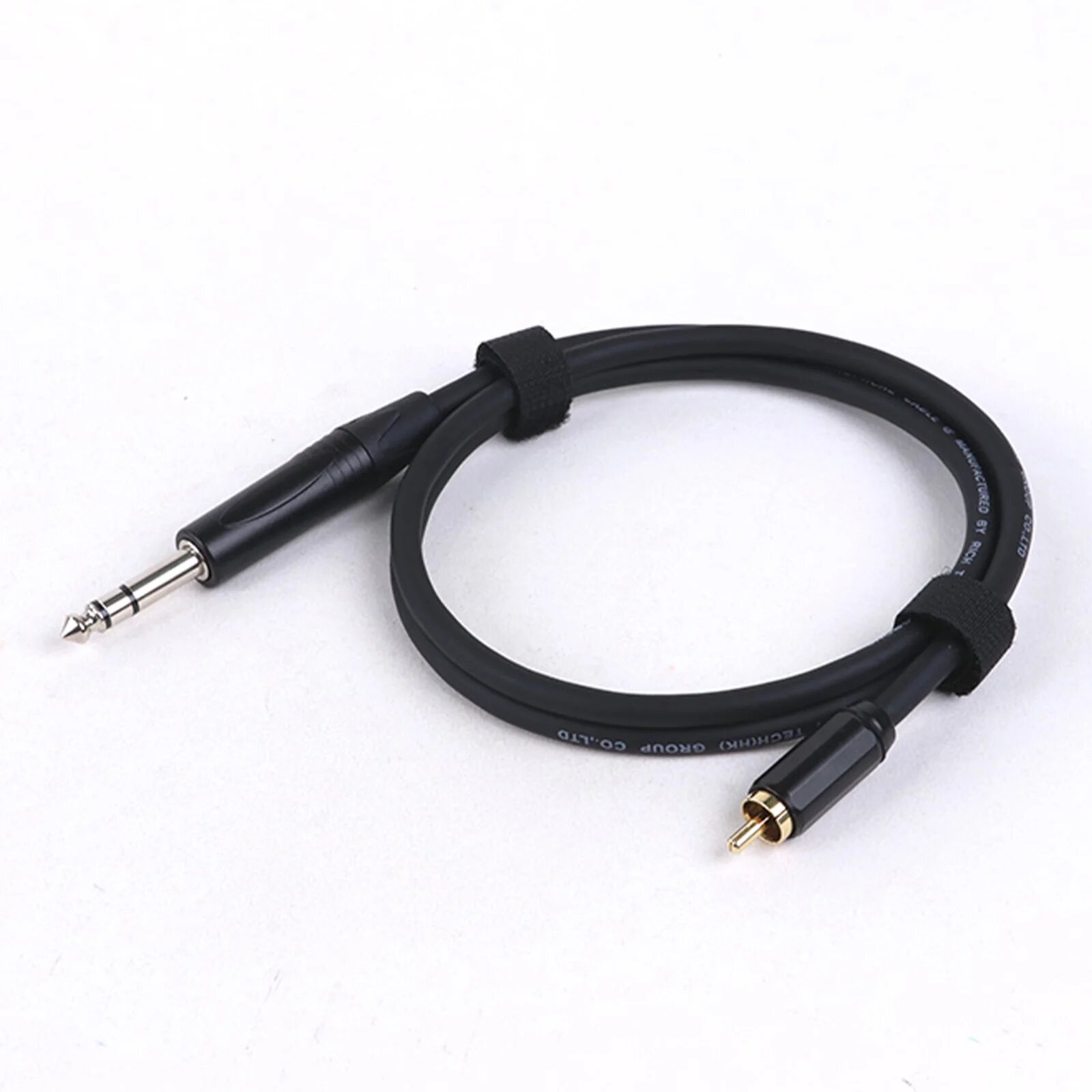 Аудиокабель RCA-Jack 6.5 мм, 0.2M, черный