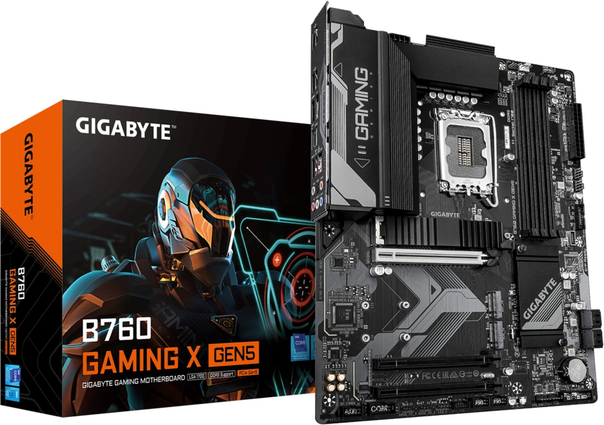 Материнская плата GIGABYTE B760 GAMING X GEN5 (LGA1700/B760/4xDDR5/3xPCI-Ex16/3xM.2/SB7.1/GLAN/HDMI/DisplayPort/ATX)