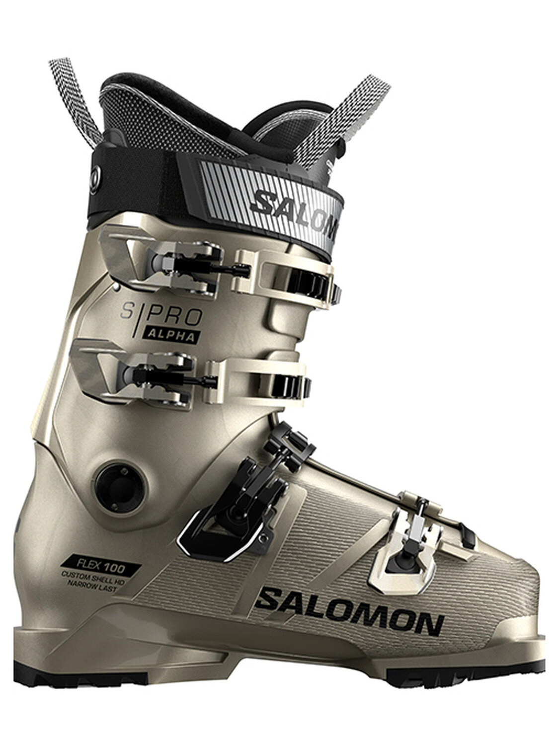 Горнолыжные ботинки Salomon S/Pro Alpha 100 W GW Light Bronze Met./Black 25/26 , для женщин , бежевый