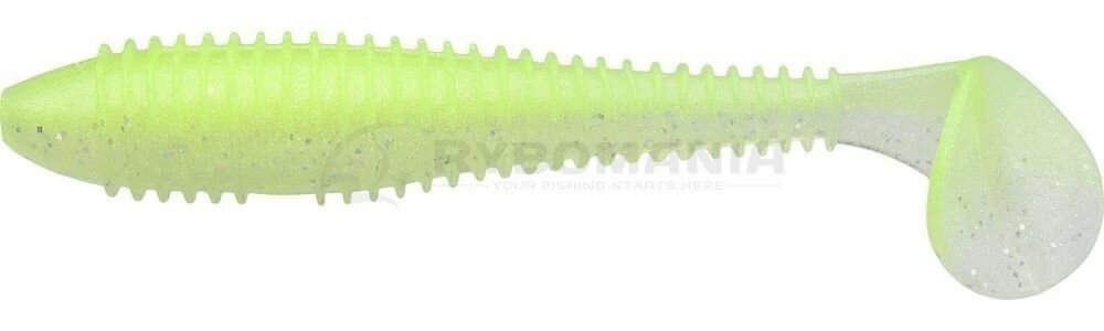 Приманка силиконовая мягкая съедобная, виброхвост Keitech тонущий Swing Impact FAT 7.8" #484 Chartreuse Shad