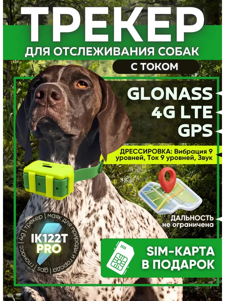 GPS/Glonass трекер для охотничьих собак IK122T PRO