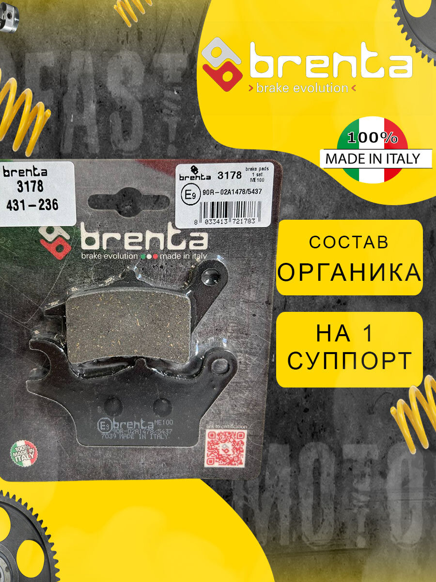 Тормозные колодки Brenta BR3178 (FT3178)