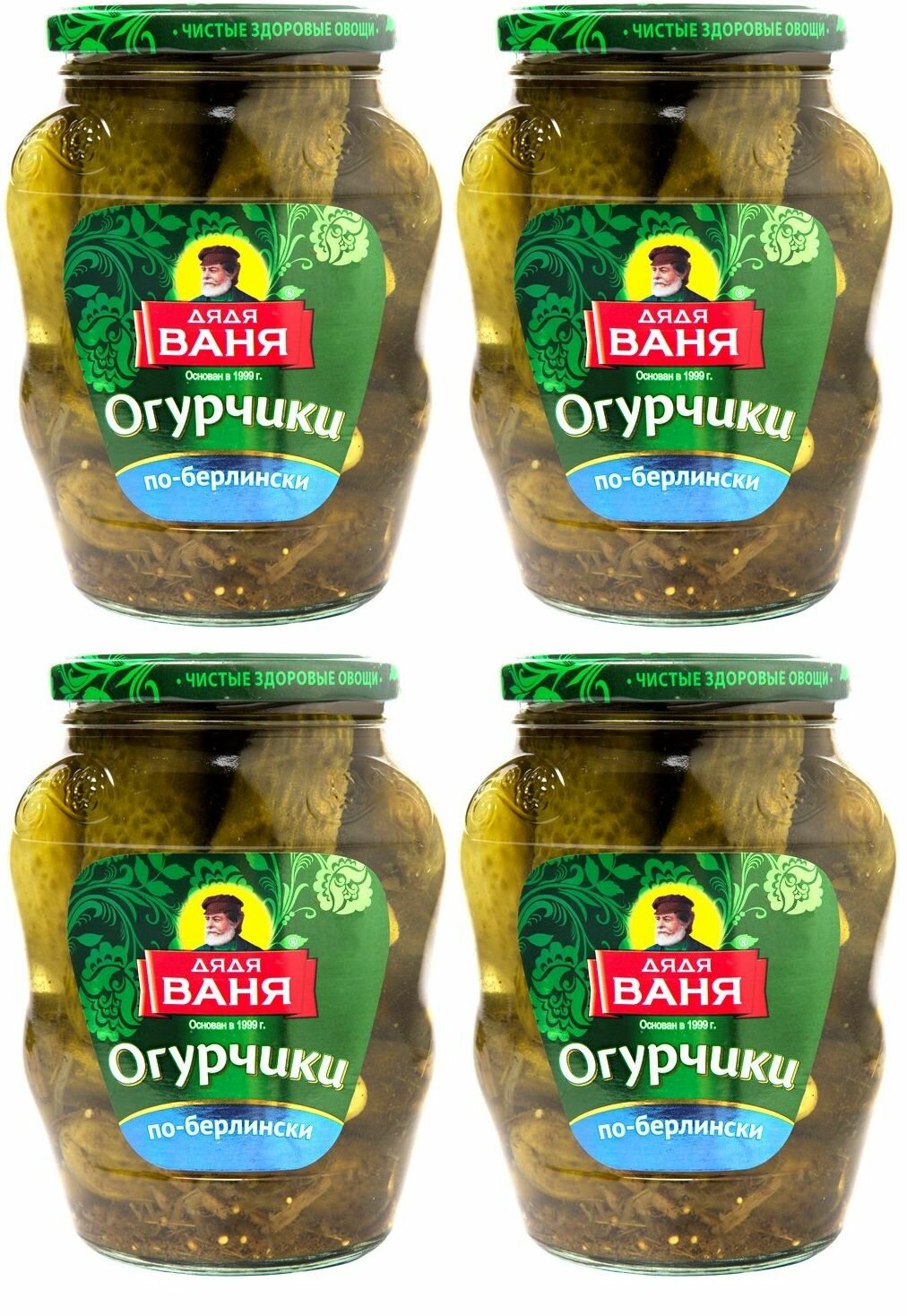 Огурцы по-берлински Дядя Ваня (6-9см) 680 гр (Набор из 4 шт)