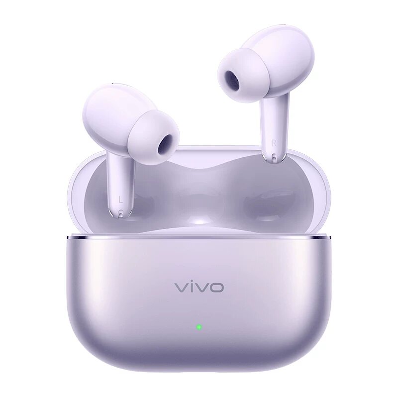 Беспроводные наушники vivo TWS 5 Bluetooth в цвете Lavender Purple с чехлом Астронавт, шумоподавление, низкая задержка