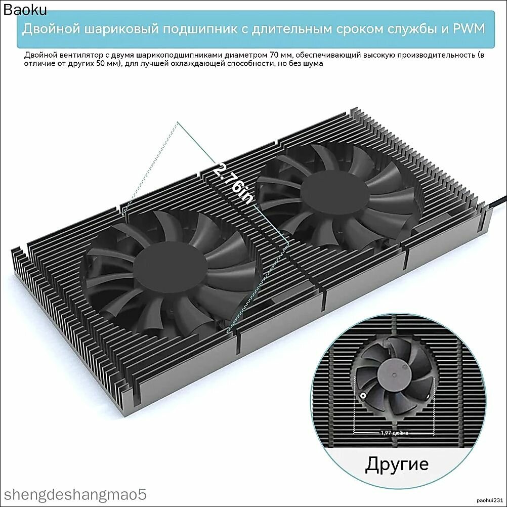 Задняя панель графического процессора RTX3090 3080 3070, 4-контактный быстрый радиатор из алюминиевого сплава, радиатор-охладитель из алюминиевого сплава для памяти видеокарты