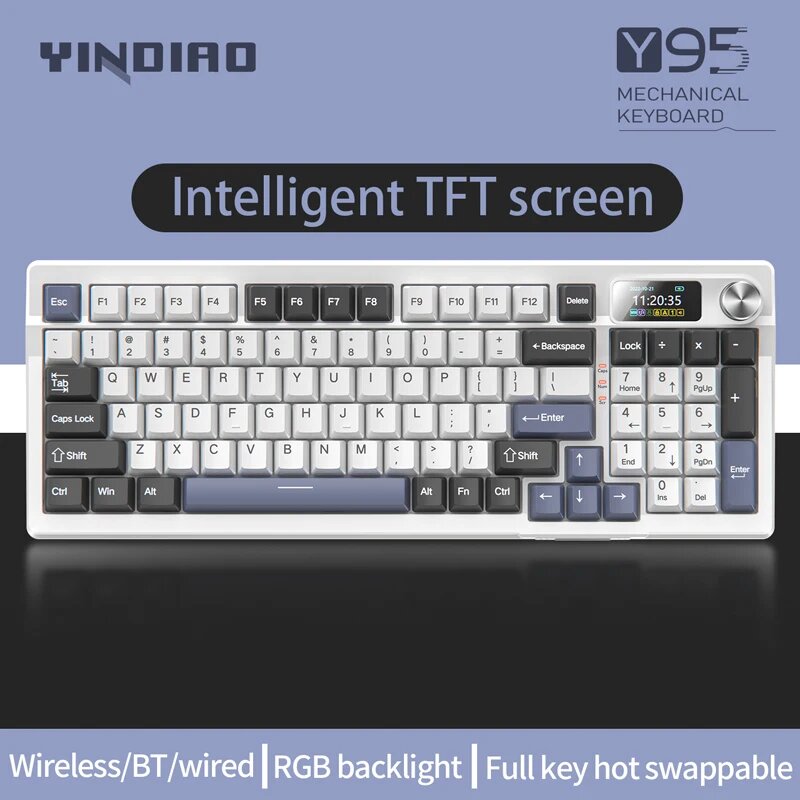 Механическая клавиатура YINDIAO Y95 Snow domain color RGB