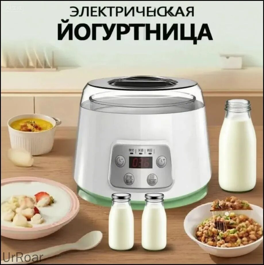 Йогуртница, Таймер и поддержание температуры, Стеклянные емкости и компактный дизайн