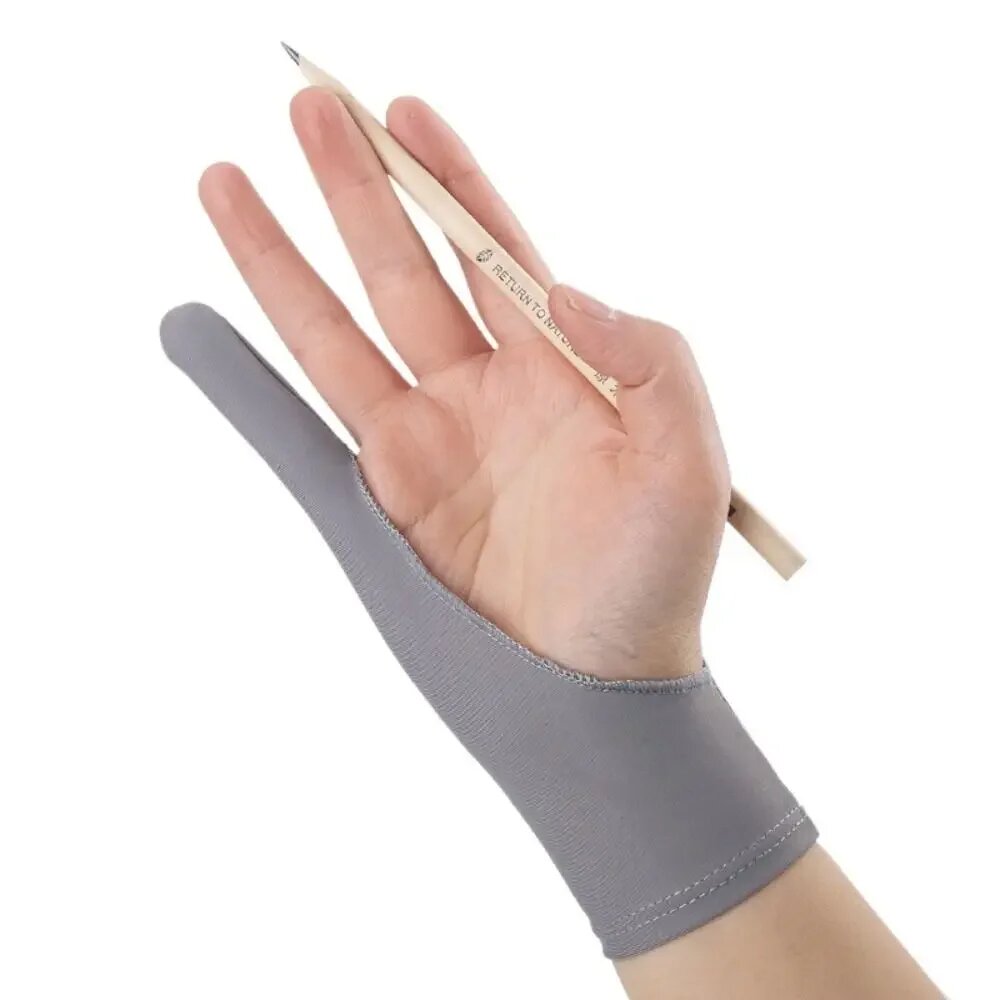 Перчатки для рисования ATMC15V36 черные/синие/серые/розовые grey-M-1 finger