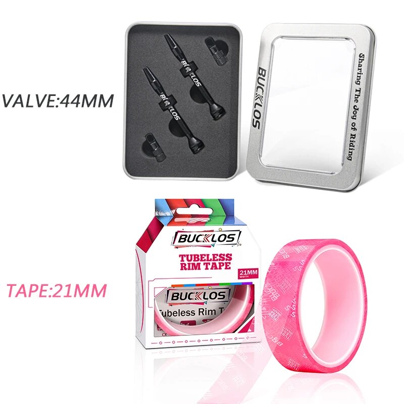 BUCKLOS Клапаны для бескамерных шин 40/44 мм 44mm VALVE-21mm TAPE