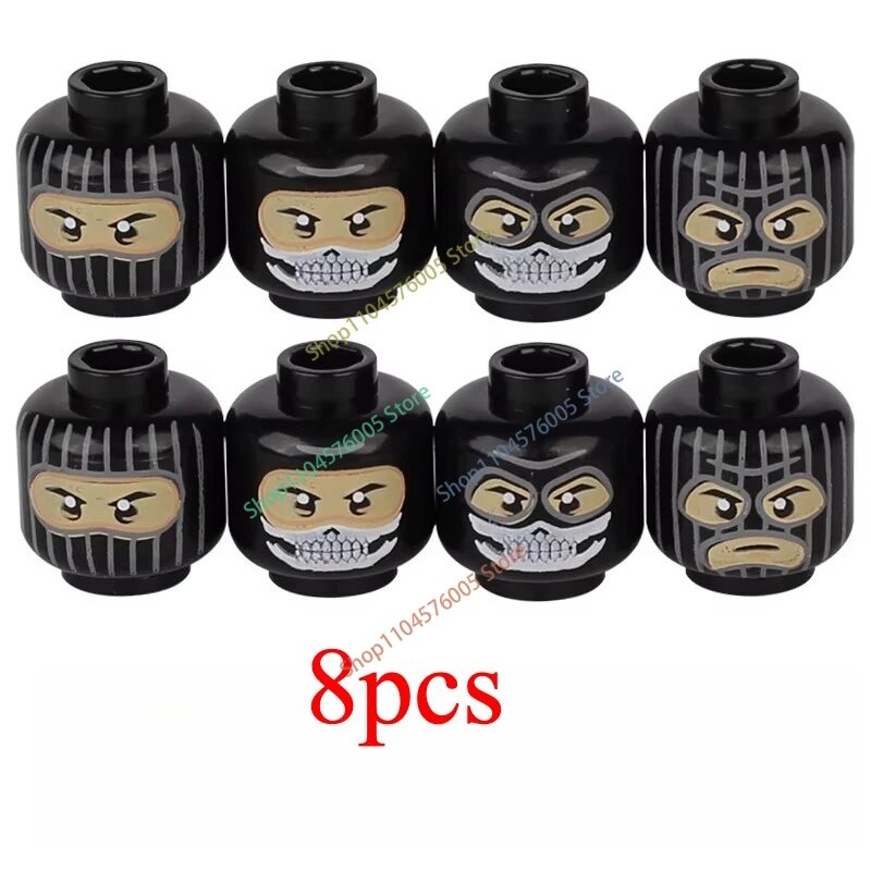 MOC мини фигурки скелетов из пластика Черный, B2-83-2