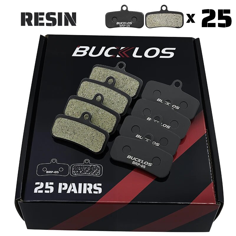 BUCKLOS BRP-05 тормозные колодки Resin, 25 пар
