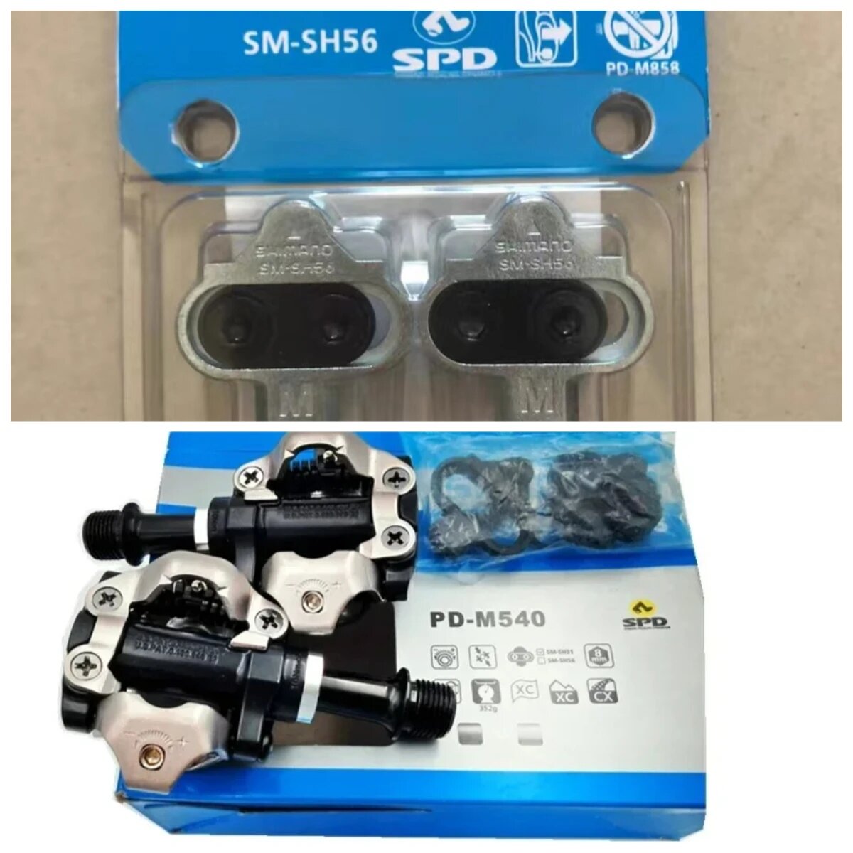 Педали SHIMANO SPD PD-M540, SH-56, MTB