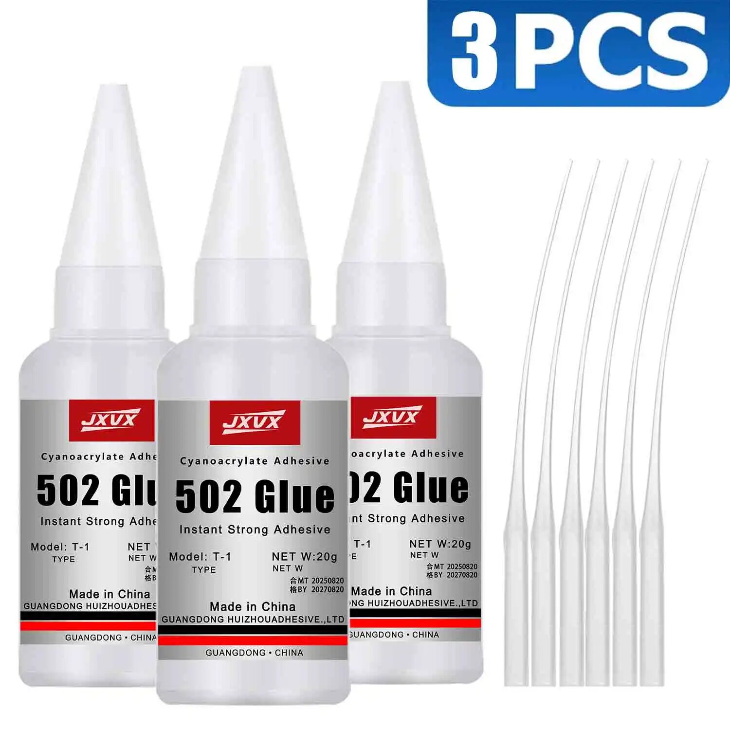 Суперклей JXVX 502 Прозрачный 20г 20g(0.7oz)-3PCs