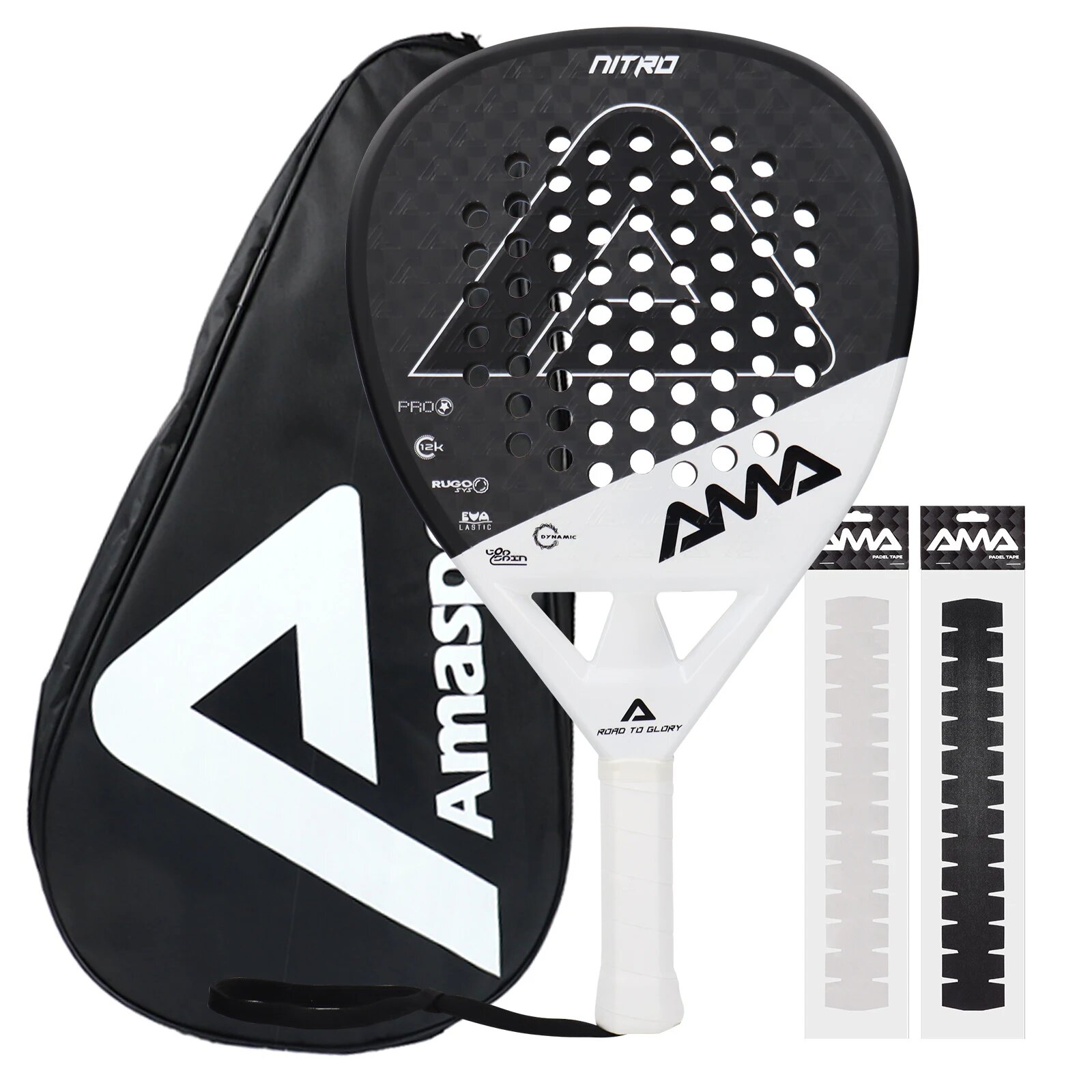 Ракета для падела AMA SPORT NITRO 12K ANitroP43-12KBLK-SET