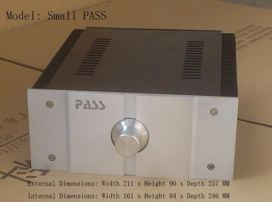 Шасси усилителя Weiliang Audio Mini PASS серебристого цвета
