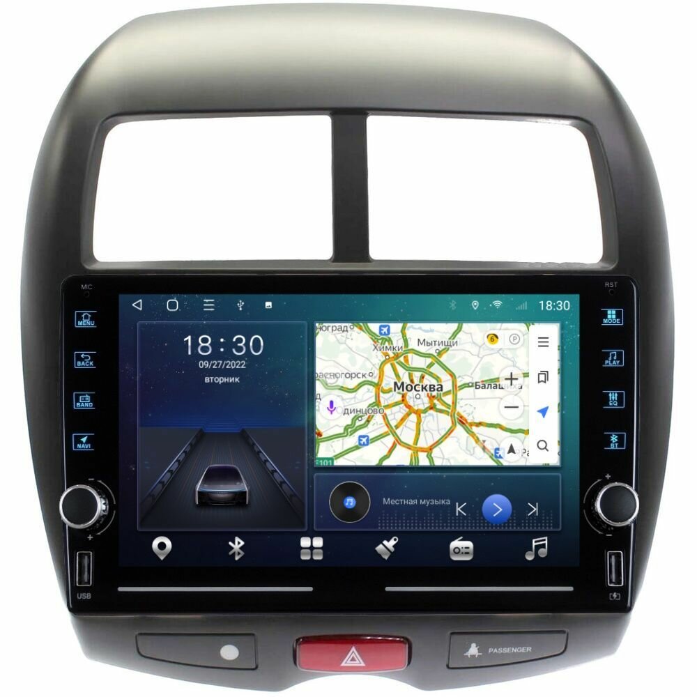 Магнитола R320 Mitsubishi ASX, Peugeot 4008, Citroen C4 Aircros с Android 13, 4/64Gb память, 8 ядерный процессор, Carplay, DSP, 4G модем (Sim)