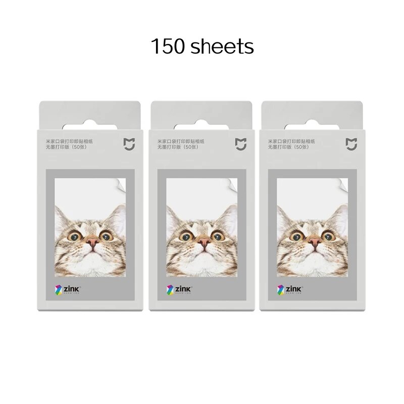 MIJIA зинк фотобумага для карманного принтера 3 дюйма 150sheets Paper