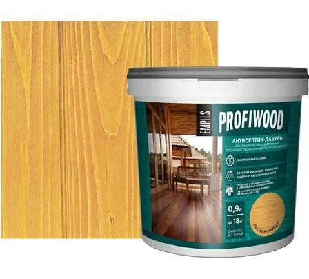 Антисептик - лазурь для дерева полиакриловый лиственница 0,9 кг PROFIWOOD