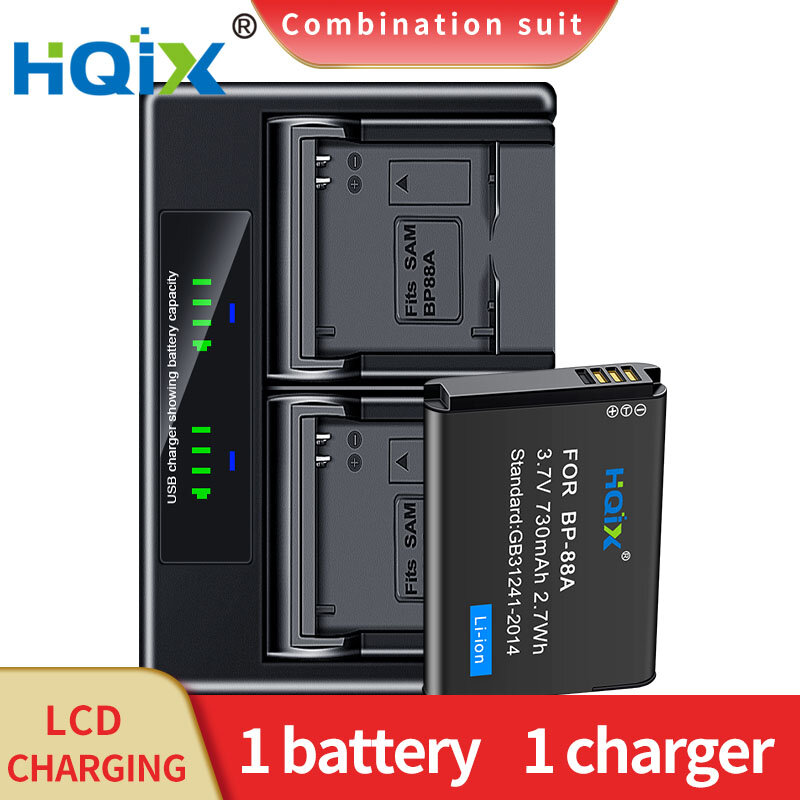 HQIX для Samsung DV300F DV200 DV300 камера BP-88A Двойное зарядное устройство Аккумулятор