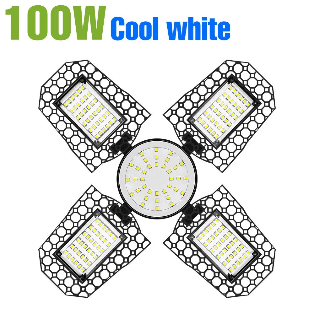 Светодиодная лампа для гаража 200 Вт Led Deformable Lamp-C 100W Cool white