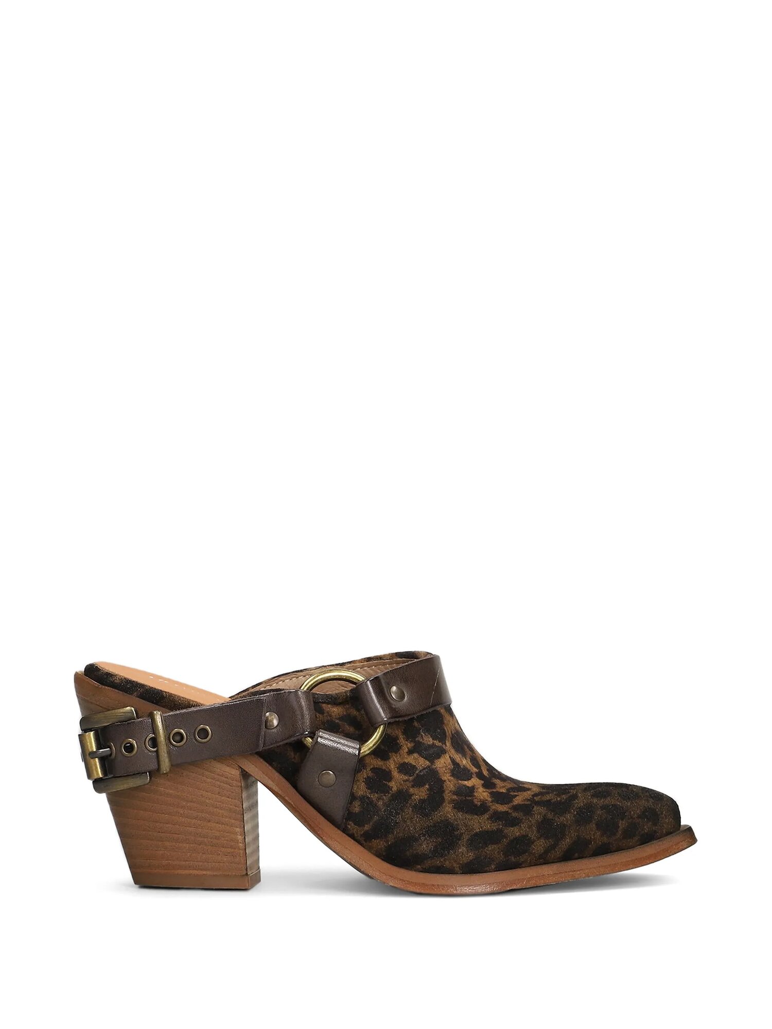 Мюли Leopard-print buckled mules