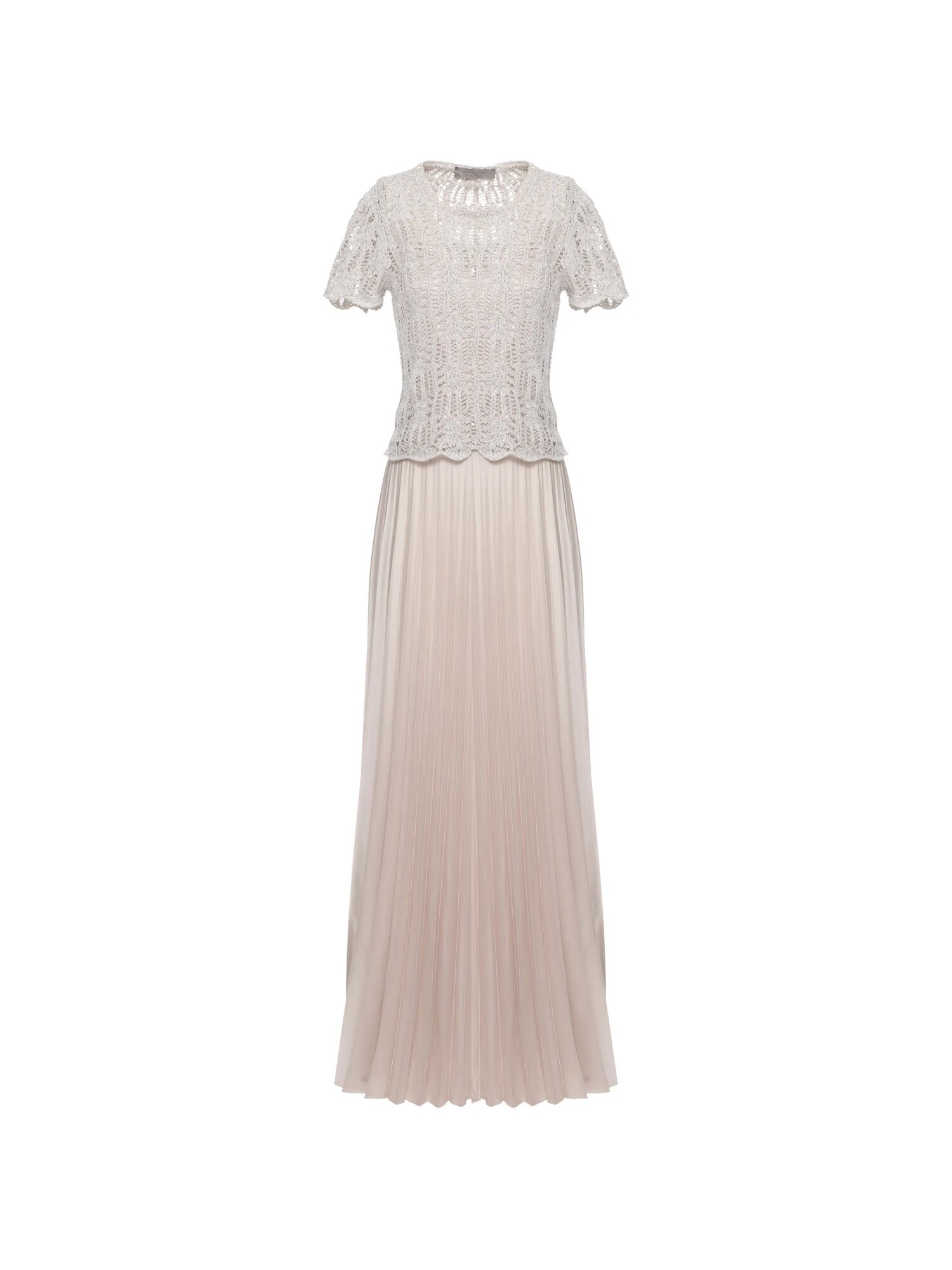 Платье Crochet-knit pleated maxi dress