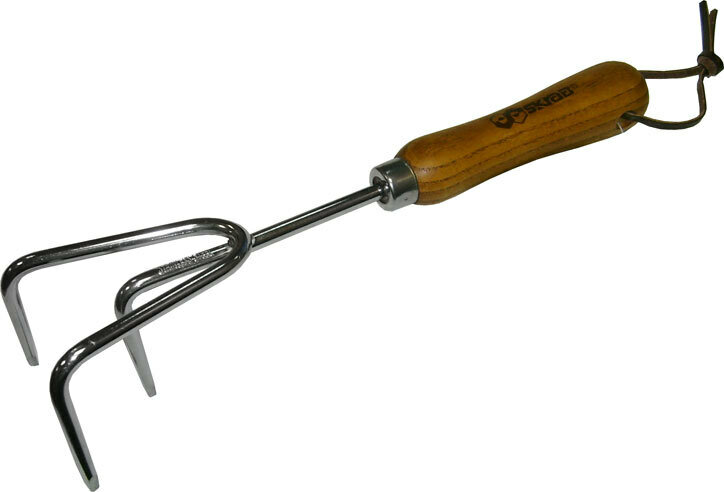 Рыхлитель для почвы 300 мм трехзубый Stainless Steel Skrab 28393