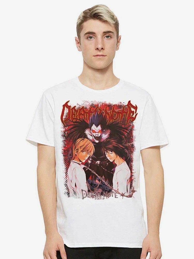 Футболка Тетрадь смерти / Death Note / Мужская белая XS