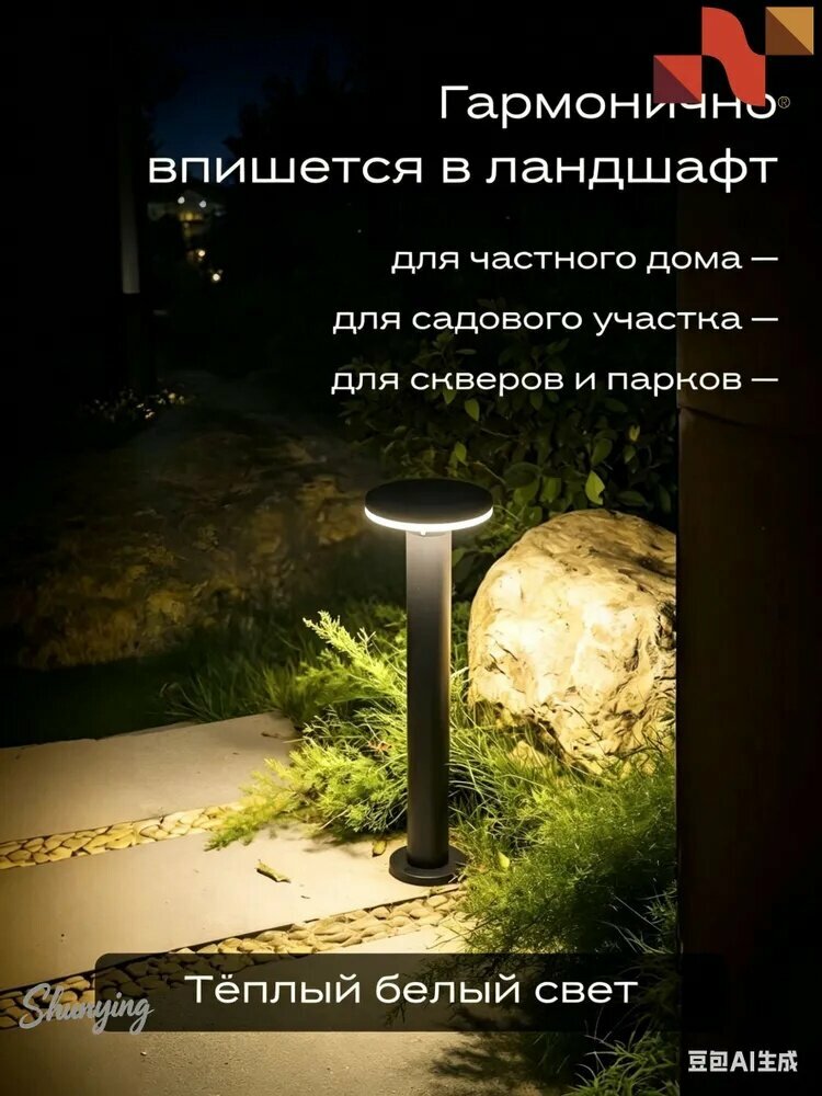 Уличный светильник, количество ламп:1шт