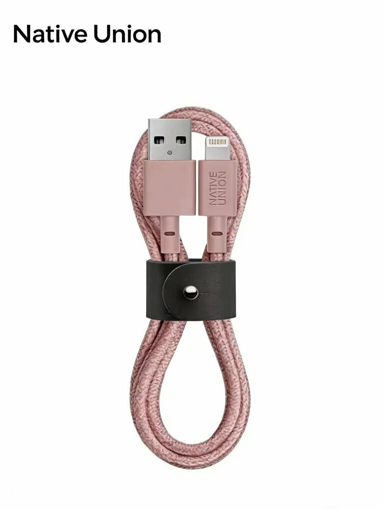 Native Union Кабель для мобильных устройств USB 2.0 Type-A/Apple Lightning, 1.2 м, светло-розовый