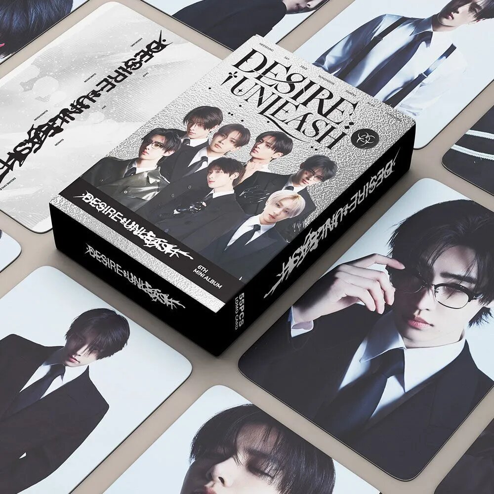 K-POP Kарточки ENHYPEN LOMO 55 шт. ENHYPEN альбом DESIRE UNLEASH Карты Кпоп фотокарта Энхайпен DESIRE UNLEASH постер Набор Kарточек