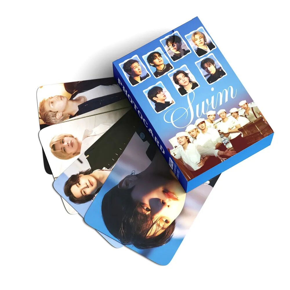 KPOP 127pcs/box Bangtan Boys SWIM голографические фотокарточки SWIM KPOP лазерные LOMO карты