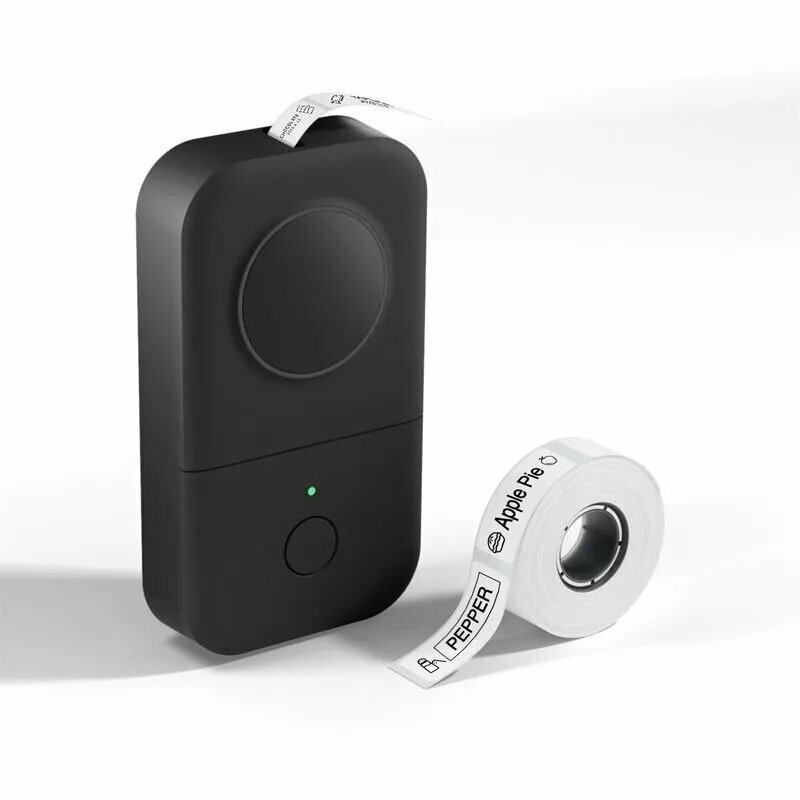 Phomemo Принтер для наклеек/этикеток термо Термопринтер для этикеток Phomemo D30 (1 рулон 12 мм*40 мм — 80 листов в подарок), черный