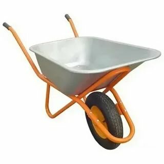 Тачка строительная 1 кол. TS100/1 (180 кг 100 л Толщина 0,8 мм 12 х 4.00 х 8 оранжевая)